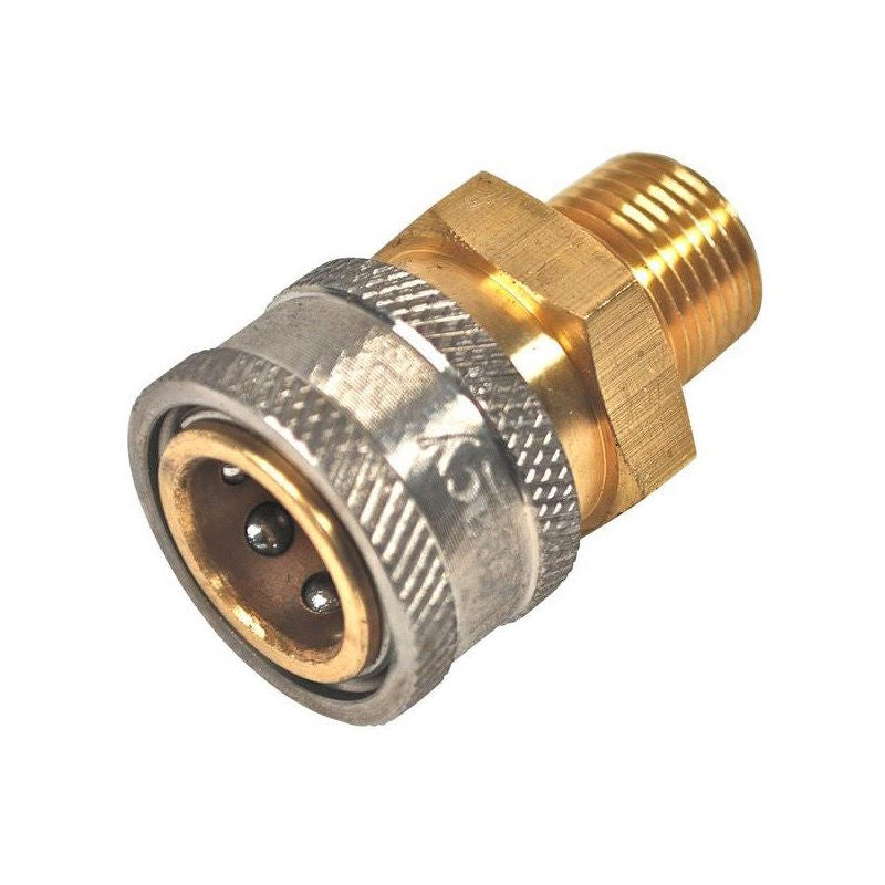 1/4" Legacy Brass Female Quick Disconnect Socket Coupler w/ Male Pipe ...