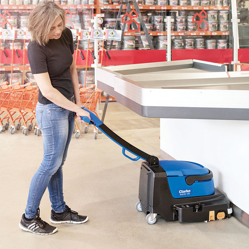 Clarke® MA30™ 13B Micro Floor Scrubber w/ Cylindrical Brush - 1.6 ...
