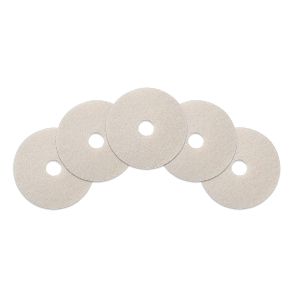 16" White Floor Buffing & Polishing Pads - Case of 5 — CleanFreak.com