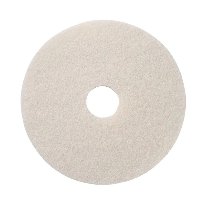 17" White Commercial Floor Buffing Pads - Case of 5 — CleanFreak.com