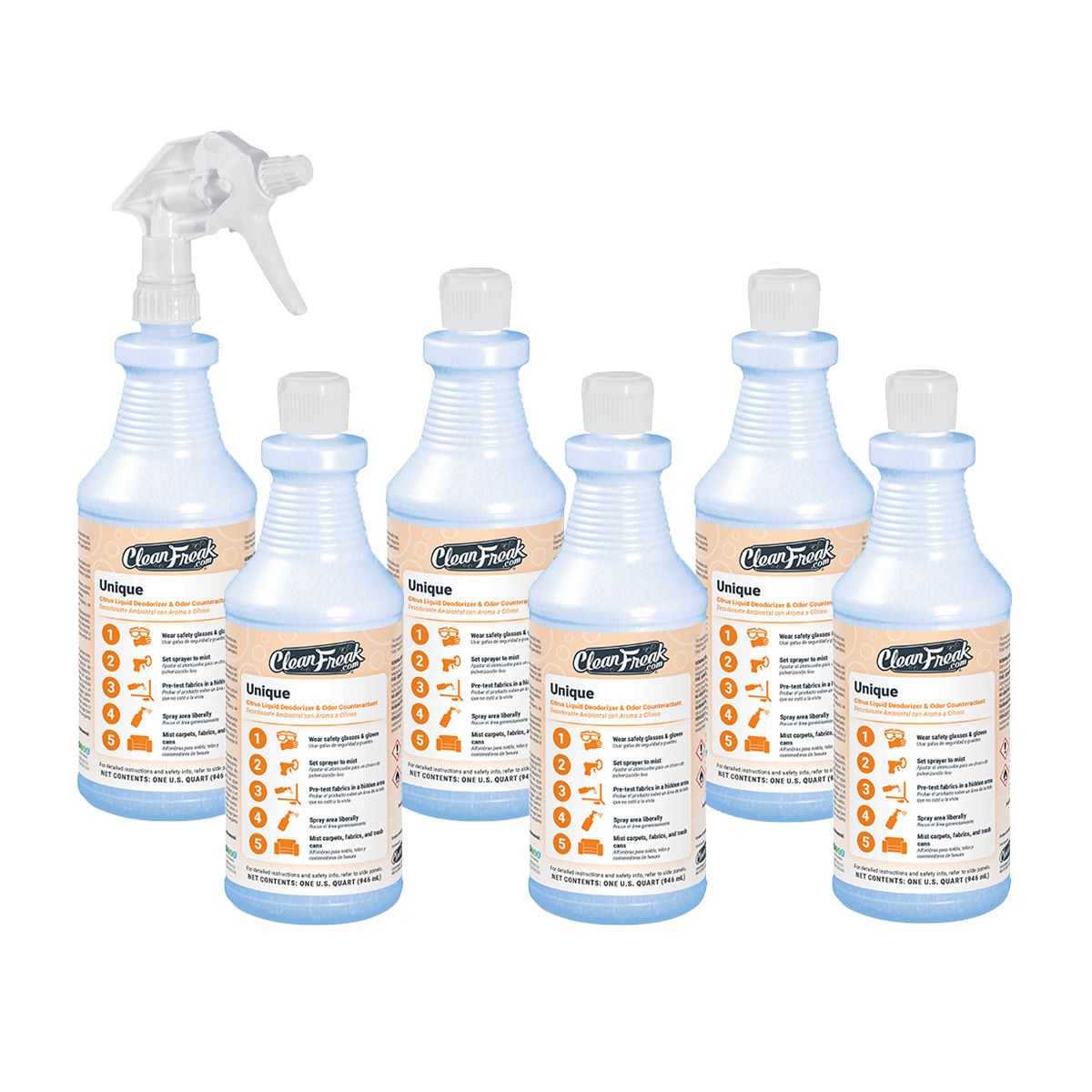CleanFreak® 'Unique' Citrus Liquid Deodorizer & Odor Counteractant (32 ...