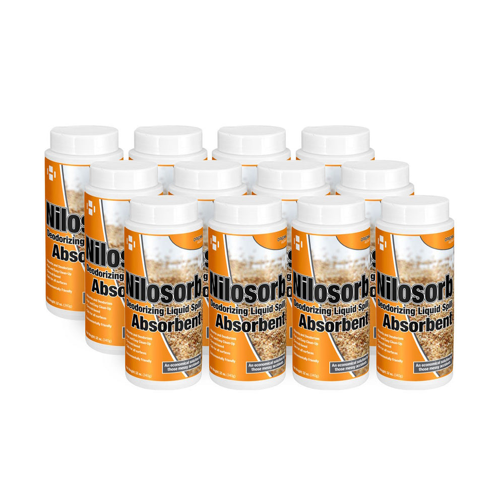 Nilodor® Nilosorb Deodorizing Liquid Spill Absorbent (12 oz Shaker Cans ...