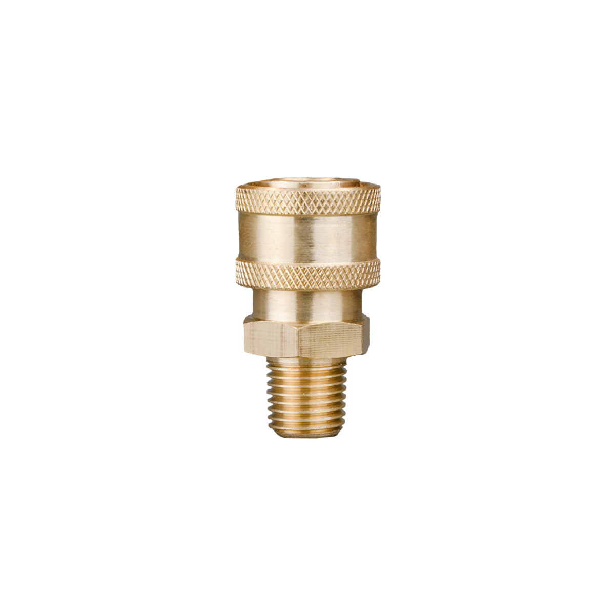 Coupler 1/4" Socket;Male Brass — CleanFreak.com