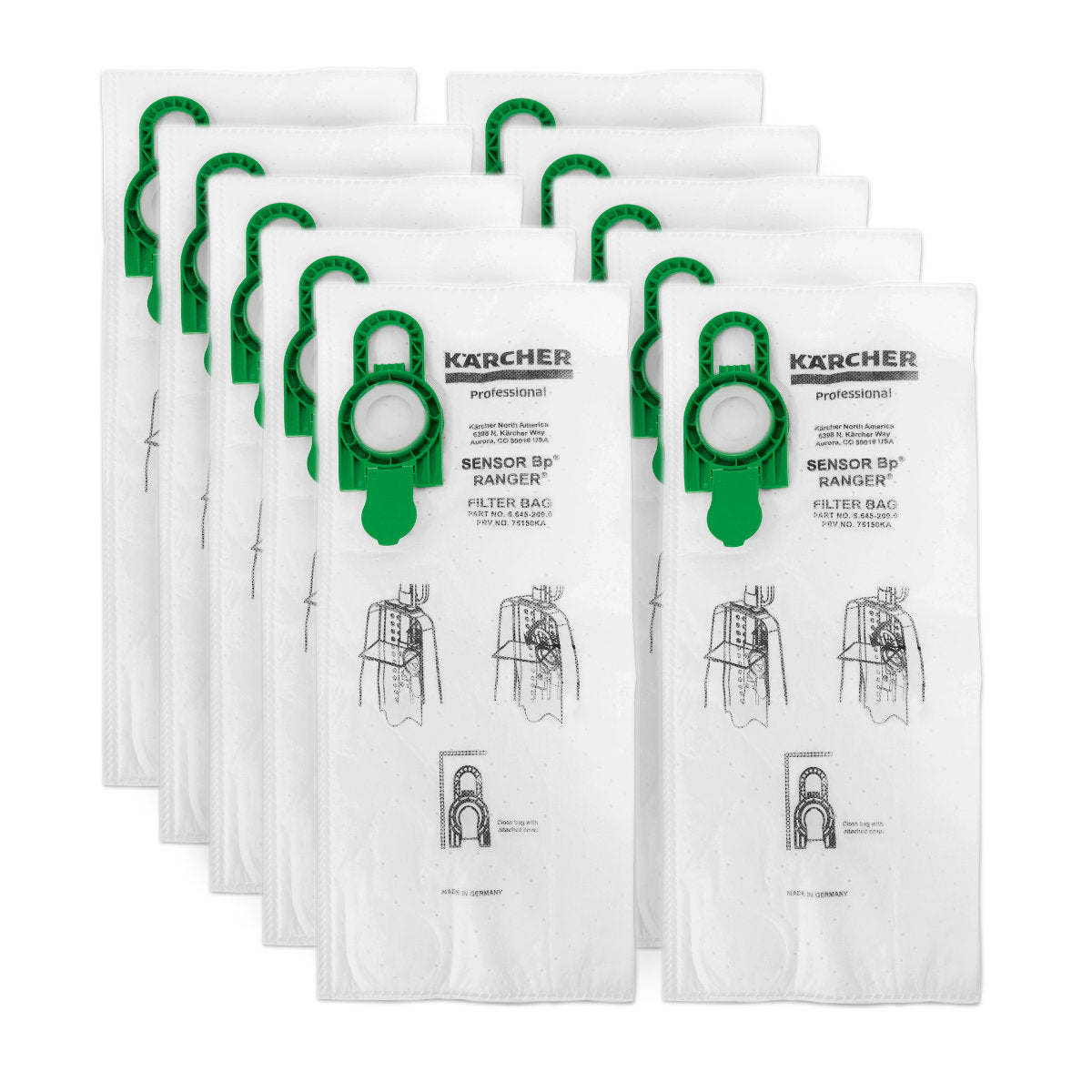 Kärcher® Vac Bags for the Sensor® BP 12 & Ranger Upright Vacuums (#8. ...