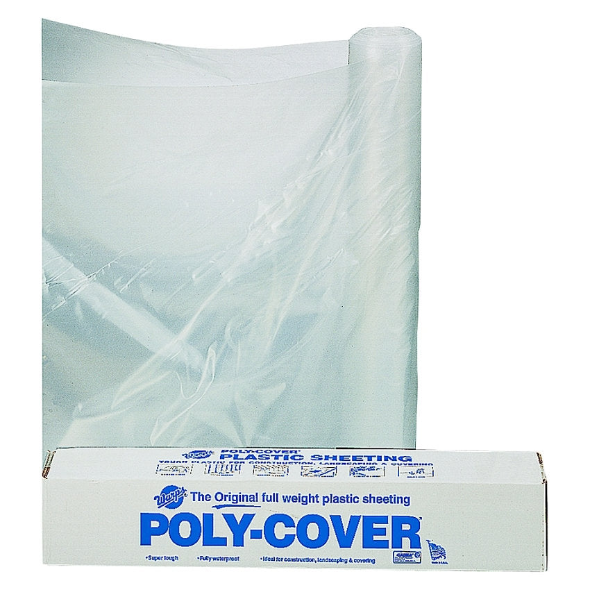 Poly-Cover® Clear Heavy Duty Seamless Plastic Sheeting (6' x 100' Roll ...