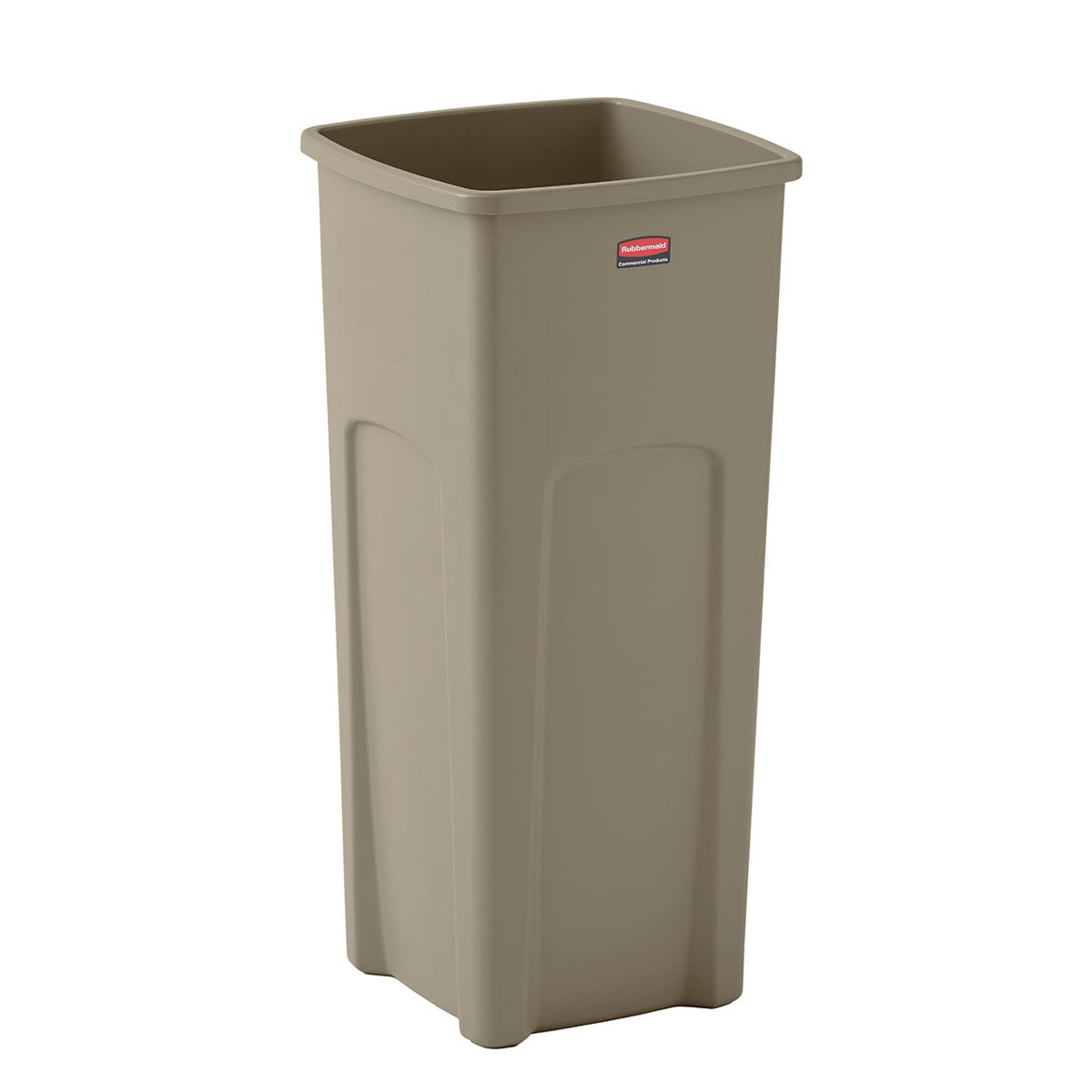 Rubbermaid® Universal 23 Gallon Beige Square Trash Can (#FG356988BEIG ...
