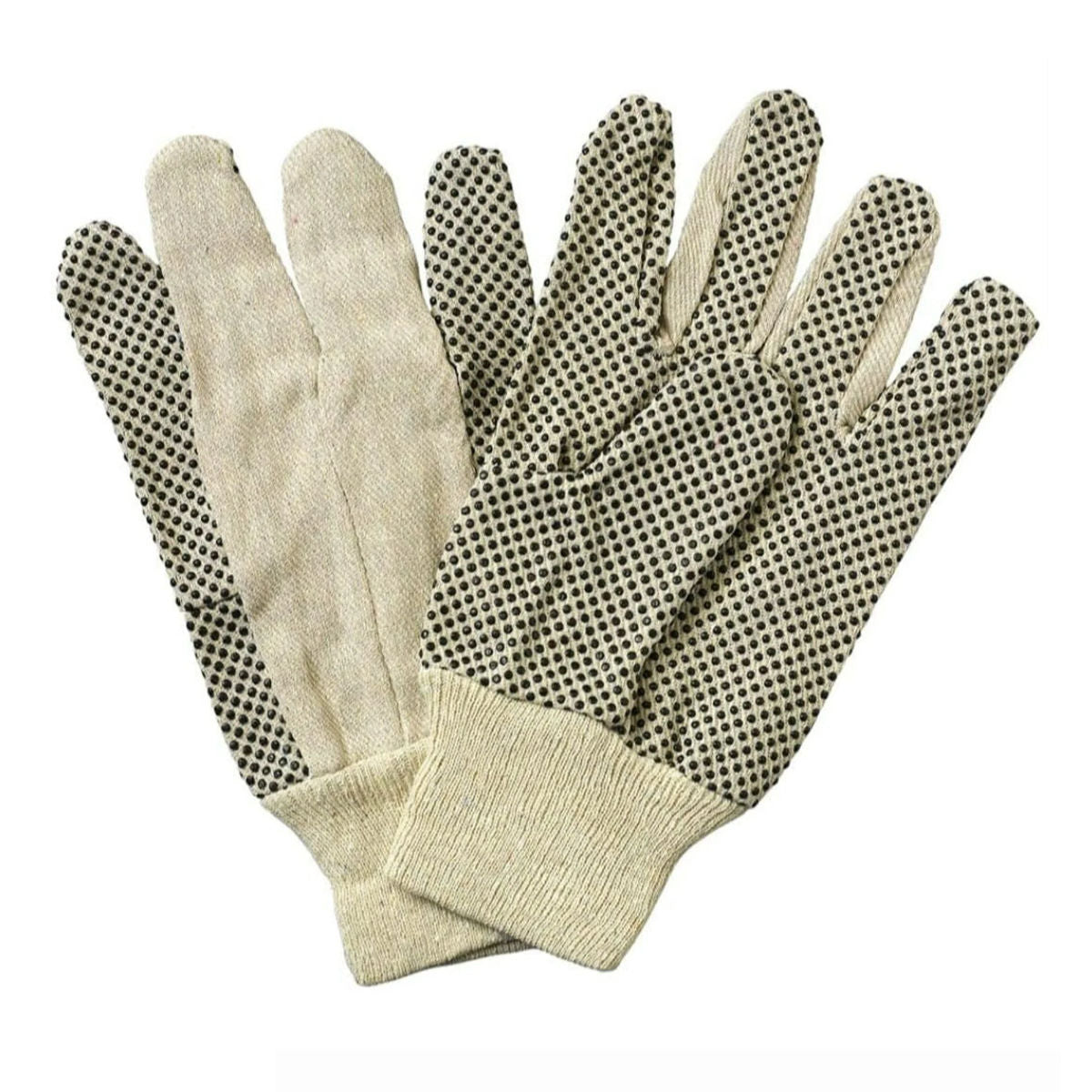 Safety Zone® Black PVC Dotted Cotton Canvas Gloves (#GCD8-MN-1C) - Case ...