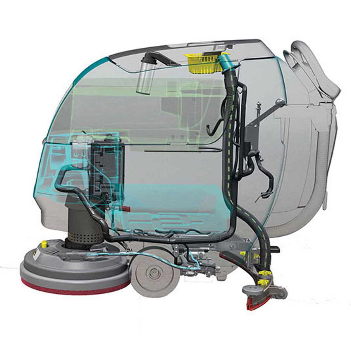 Tennant® T300e 20" Walk Behind Automatic Floor Scrubber w/ Pad Driver ...
