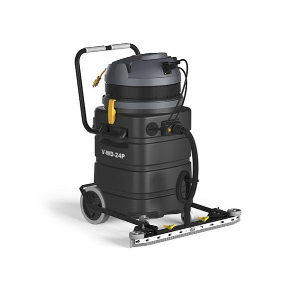 Tennant® V-WD-24 Wet/Dry Vacuum w/ Tool Kit (Mounted Squeegee & Pump Out Options) — CleanFreak.com