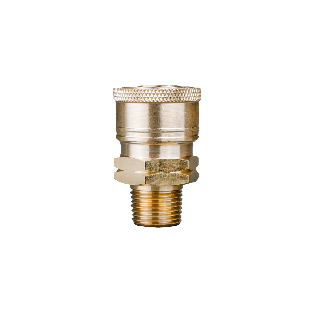 Coupler 3/8" Socket;Male Brass — CleanFreak.com