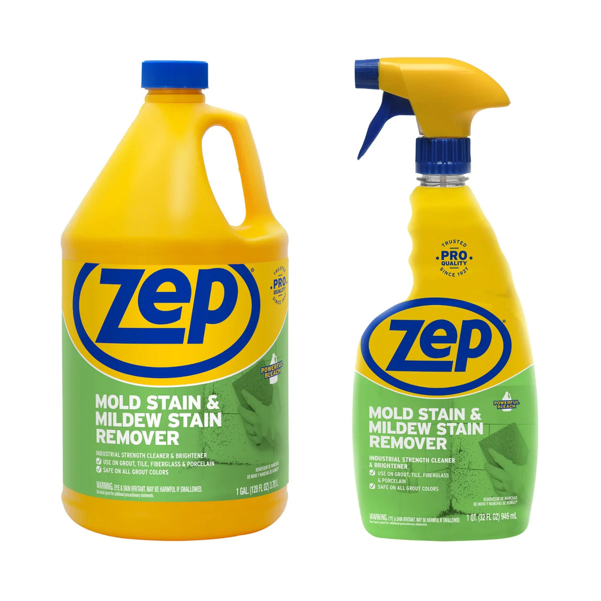 Zep® Mold Stain & Mildew Stain Remover (Gallon Jug Refill or Quart ...