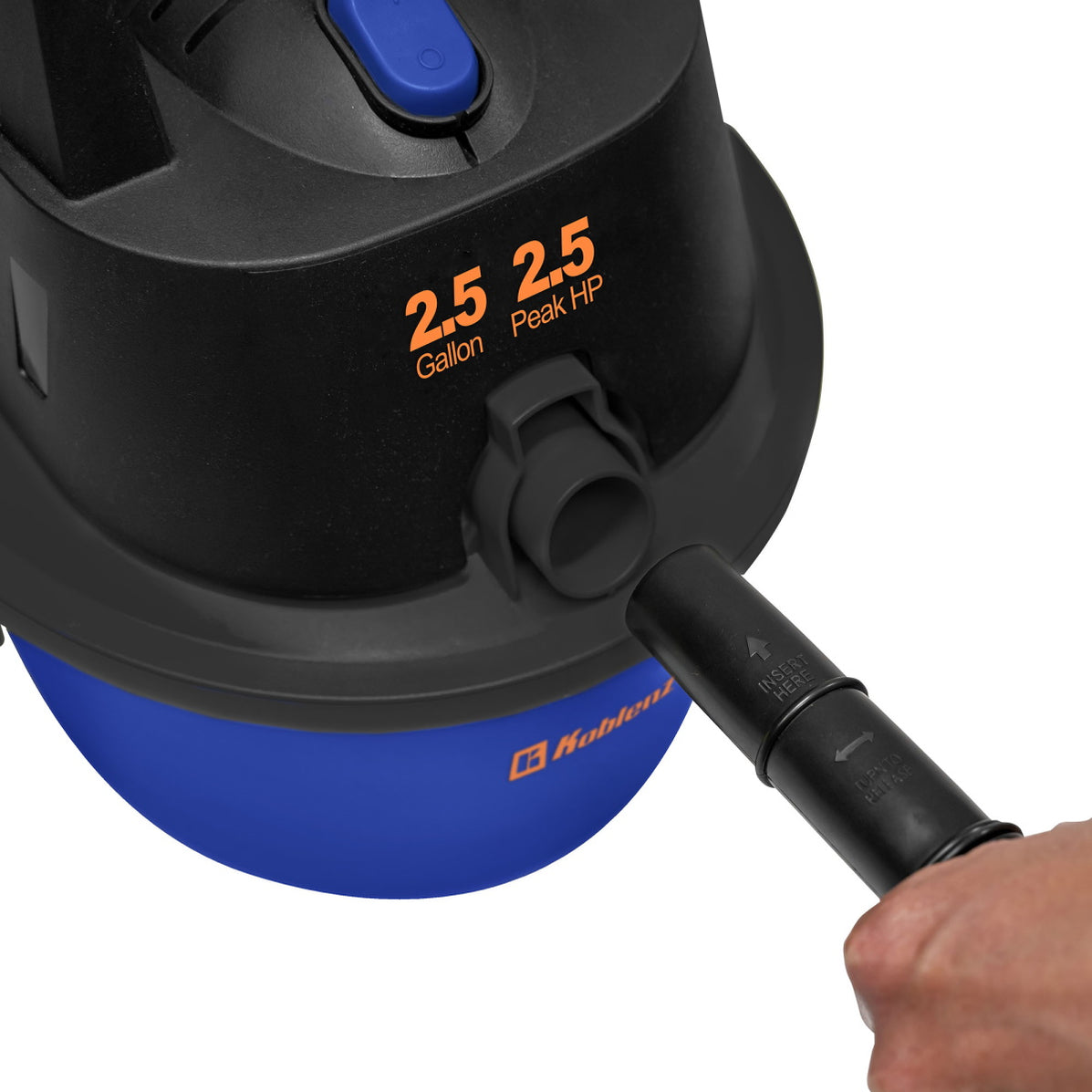 Koblenz® 2.5 Gallon Wet Dry Blower Vac w/ Hose & Accessories - 2.5 HP ...