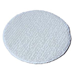 13" White Low Profile Wood Floor Buffing & Carpet Scrubbing Bonnet (# ...