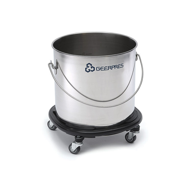 Geerpres® #2223 Stainless Steel 32 Qt. Bucket w/ Bumper (8 Gallon ...