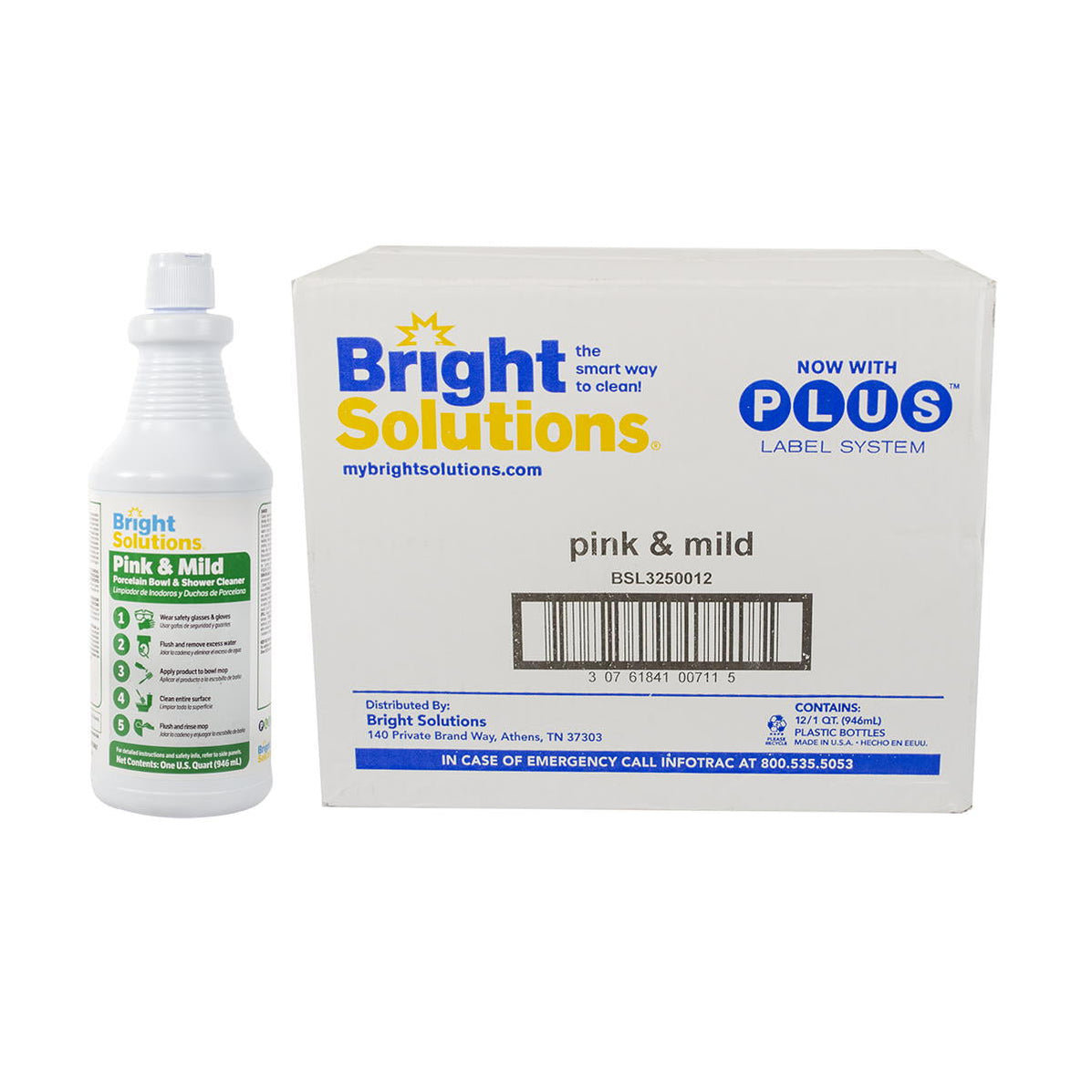 Bright Solutions® 'Pink & Mild' Phosphoric Acid Porcelain Bowl & Shower ...