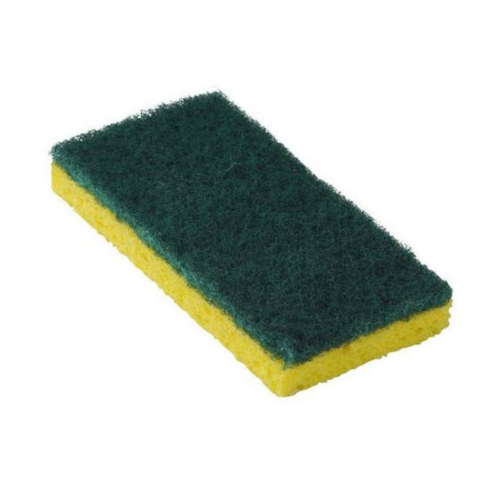 CleanFreak® Green & Yellow Medium Duty Dish Scouring Sponges - Case of ...