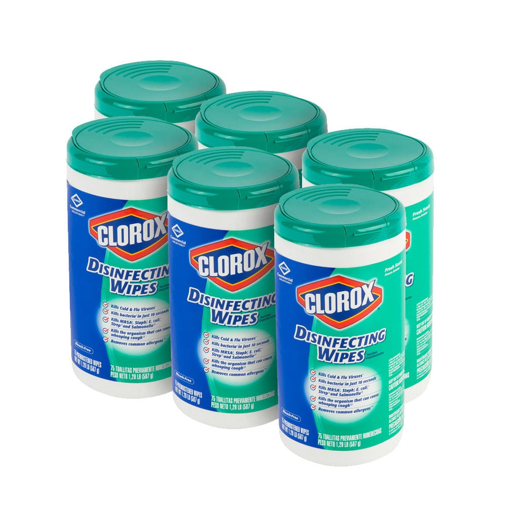 Clorox® Fresh Scent Disinfecting Wipes (7" x 8" | 75 Wipe Canisters ...