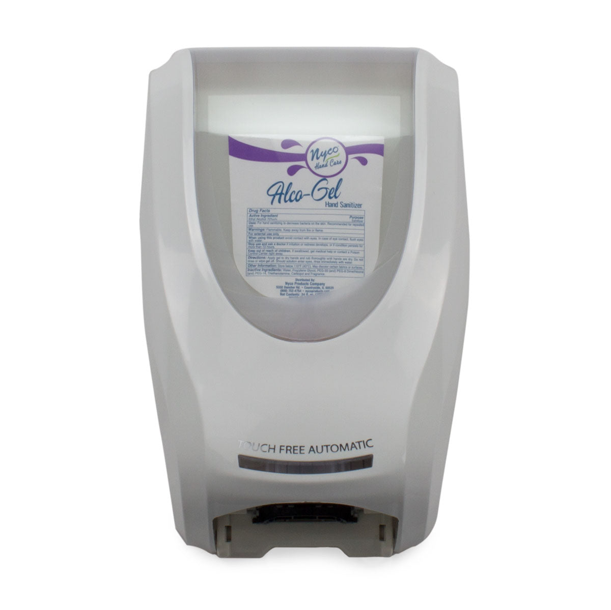 Nyco® White Duo Hands Free Hand Sanitizer & Soap Dispenser (1 Liter ...