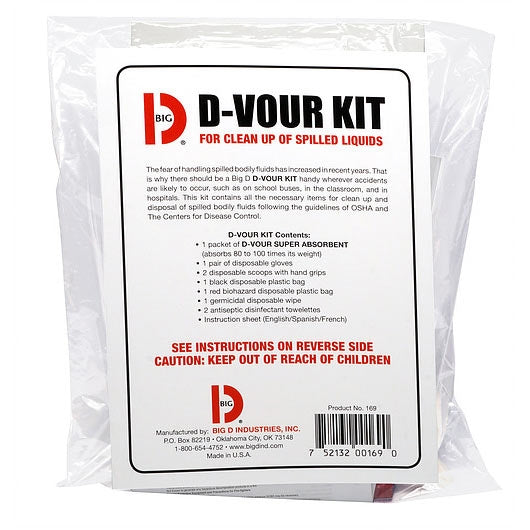 Big D® #169 'D-Vour' Single Use Vomit, Puke & Bodily Fluid Clean Up ...