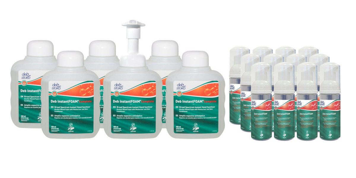 Deb InstantFOAM® Complete Hand Sanitizer (47 ml or 400 ml Pump Bottles ...