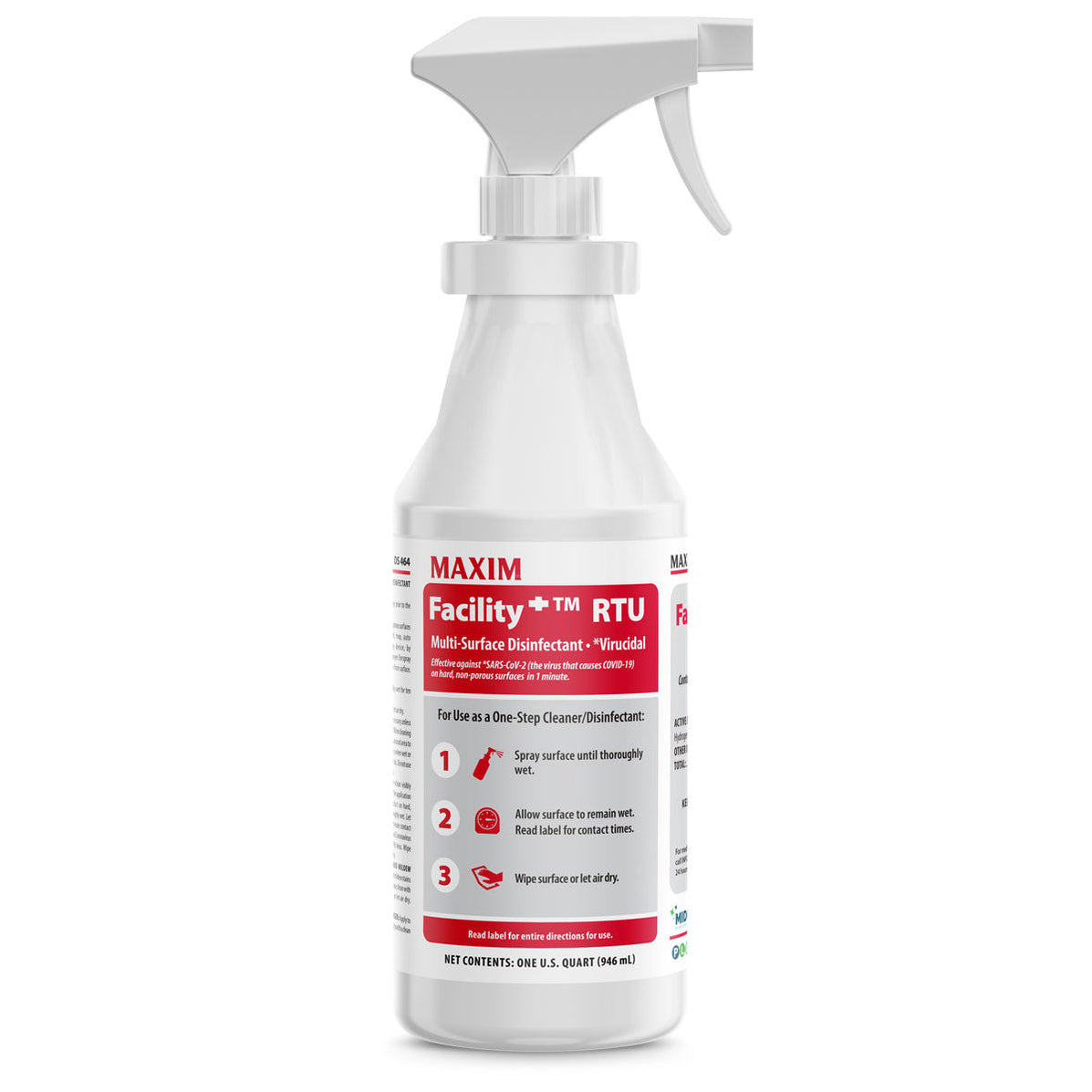 Maxim® Facility+™ One-Step Disinfectant Cleaner & Deodorant (32 oz, 64 ...