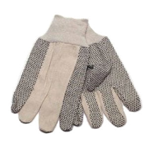 Safety Zone® Black PVC Dotted Cotton Canvas Gloves (#GCD8-MN-1C) - Case ...