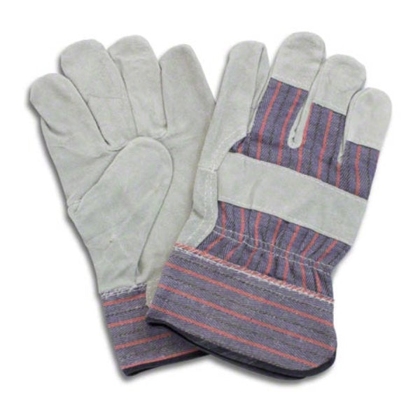 Safety Zone® 'A' Grade Leather Gunn Cut Work Gloves w/ Rubberized ...
