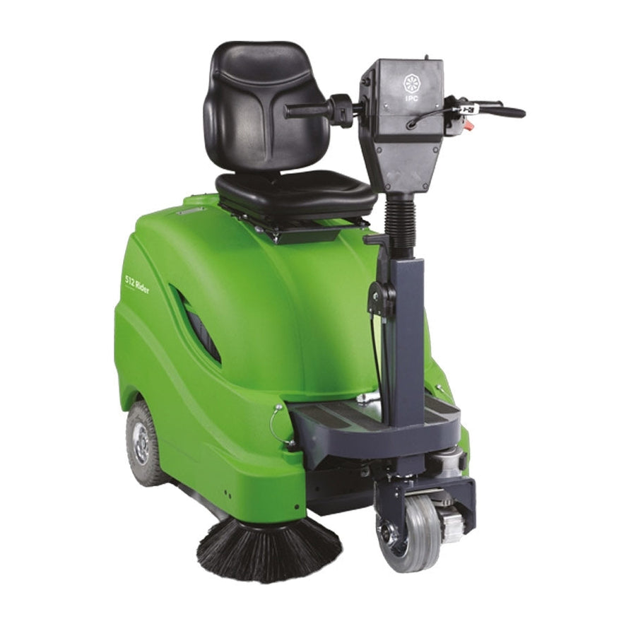 Industrial Ride On Sweepers: Gas & Battery Powered — CleanFreak.com