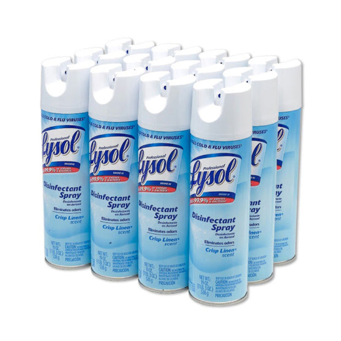 Professional Lysol® Crisp Linen Disinfectant Spray (19 oz Aerosol Cans ...