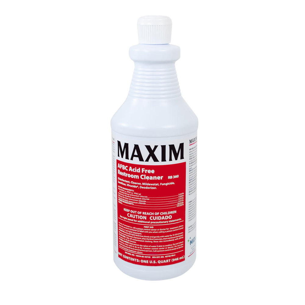 Maxim® ‘AFBC’ Acid Free Restroom Cleaner, #036000-86 (32 oz Squeeze ...