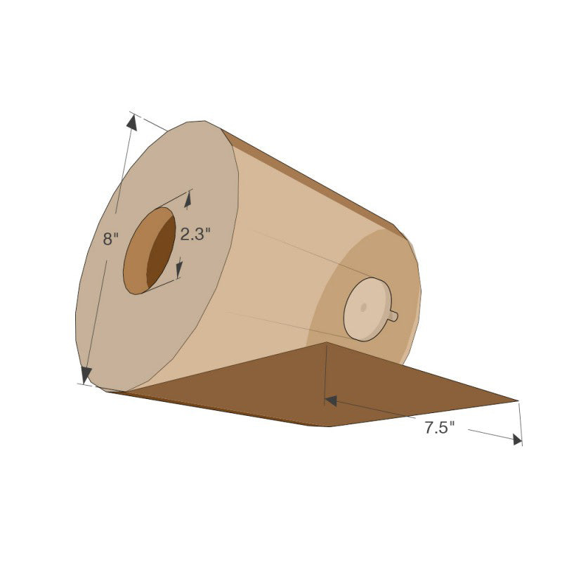 Merfin® Exclusive #7850N Natural Paper Roll Towel (7.5” x 800’) - 6 ...