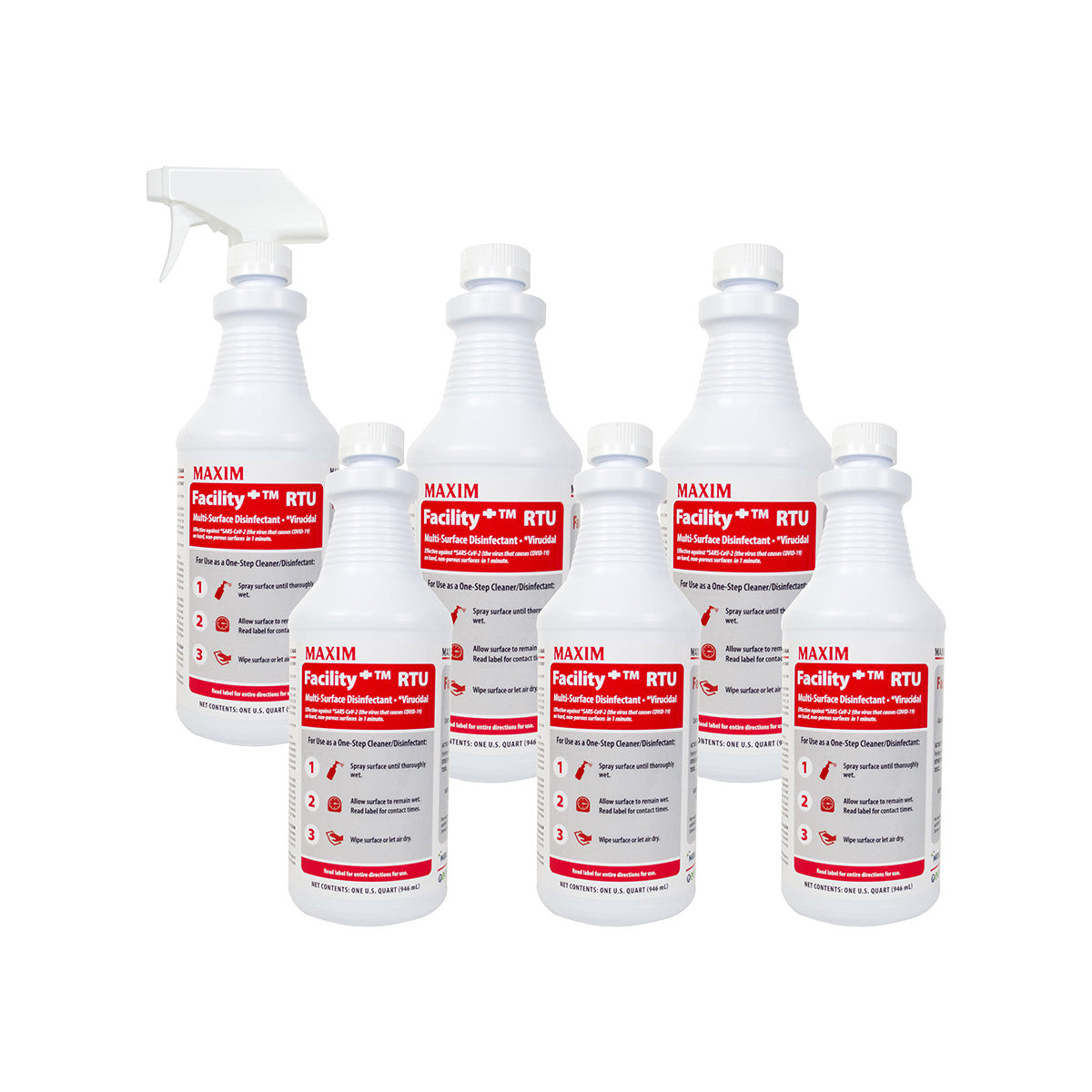 Maxim® Facility+™ One-Step Disinfectant Cleaner & Deodorant (32 oz, 64 ...