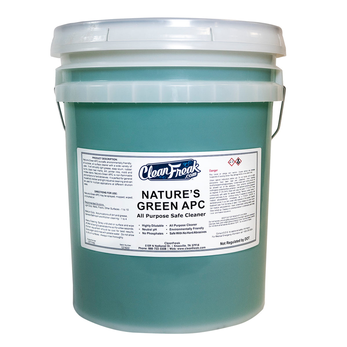 CleanFreak® 'Nature's Green APC' All Purpose Cleaner (5 Gallon Pail ...