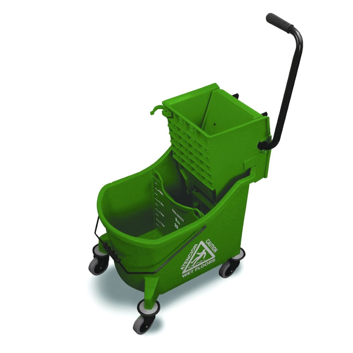 Green Kitchen Cleaning Mop Bucket & Wringer Combo - 36 Quart ...