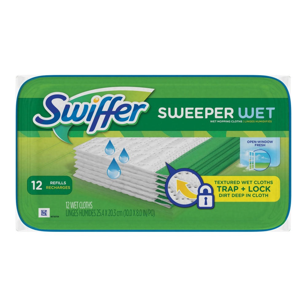 Swiffer® Sweeper Wet Mopping Cloths (#08622) - Box of 12 — CleanFreak.com