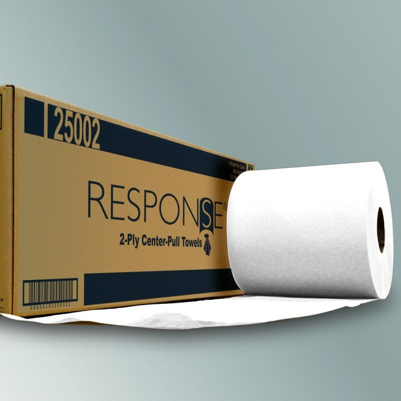 Response® #25002 White Center Pull Paper Toweling (8" x 600') - 6 Rolls ...