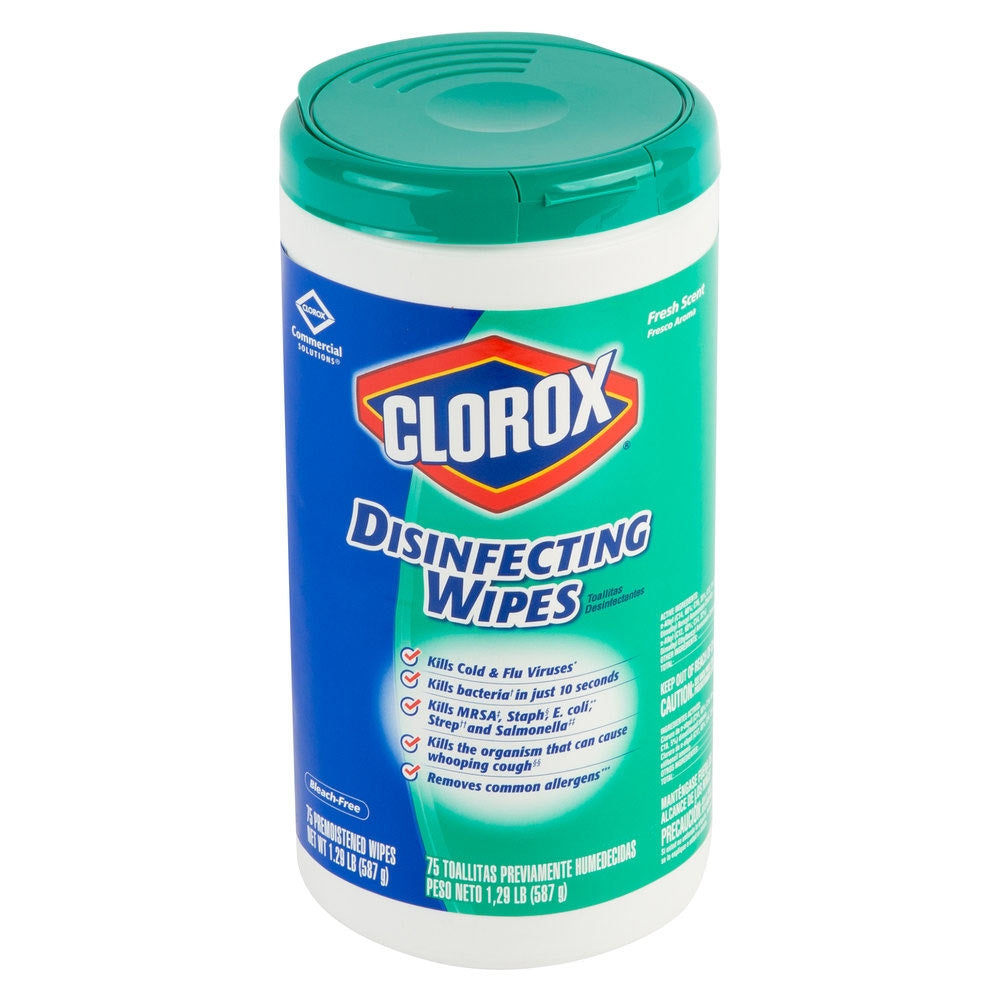 Clorox® Fresh Scent Disinfecting Wipes (7" x 8" | 75 Wipe Canisters) - Case of 6 — CleanFreak.com