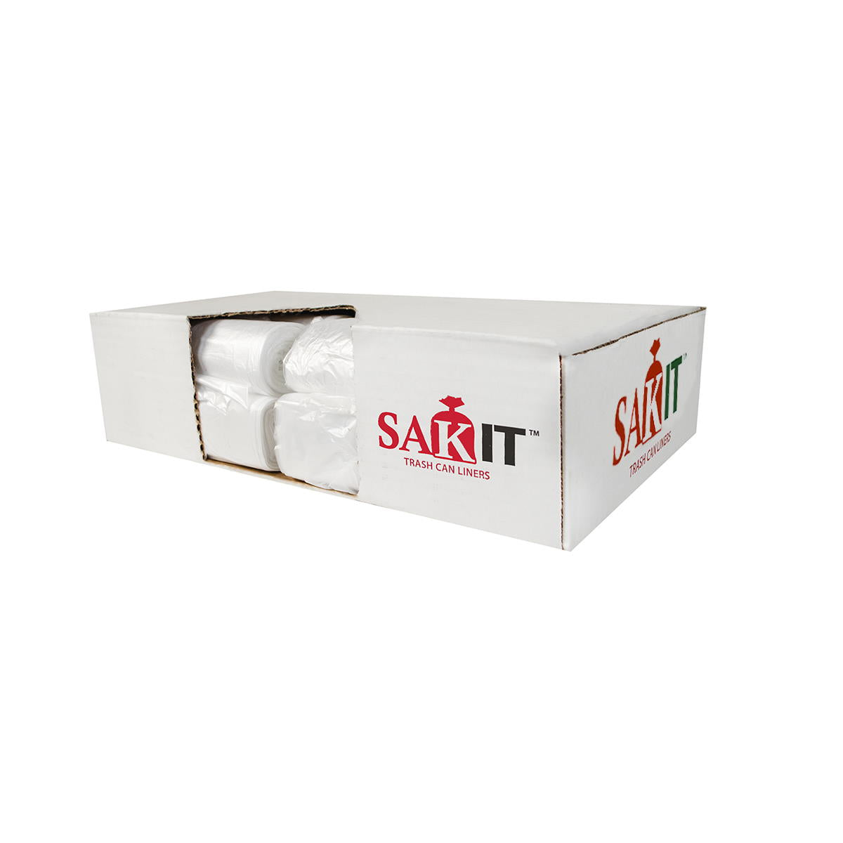 Sak-It™ 40 - 45 Gallon Clear High Density Coreless Trash Can Bags (40 ...