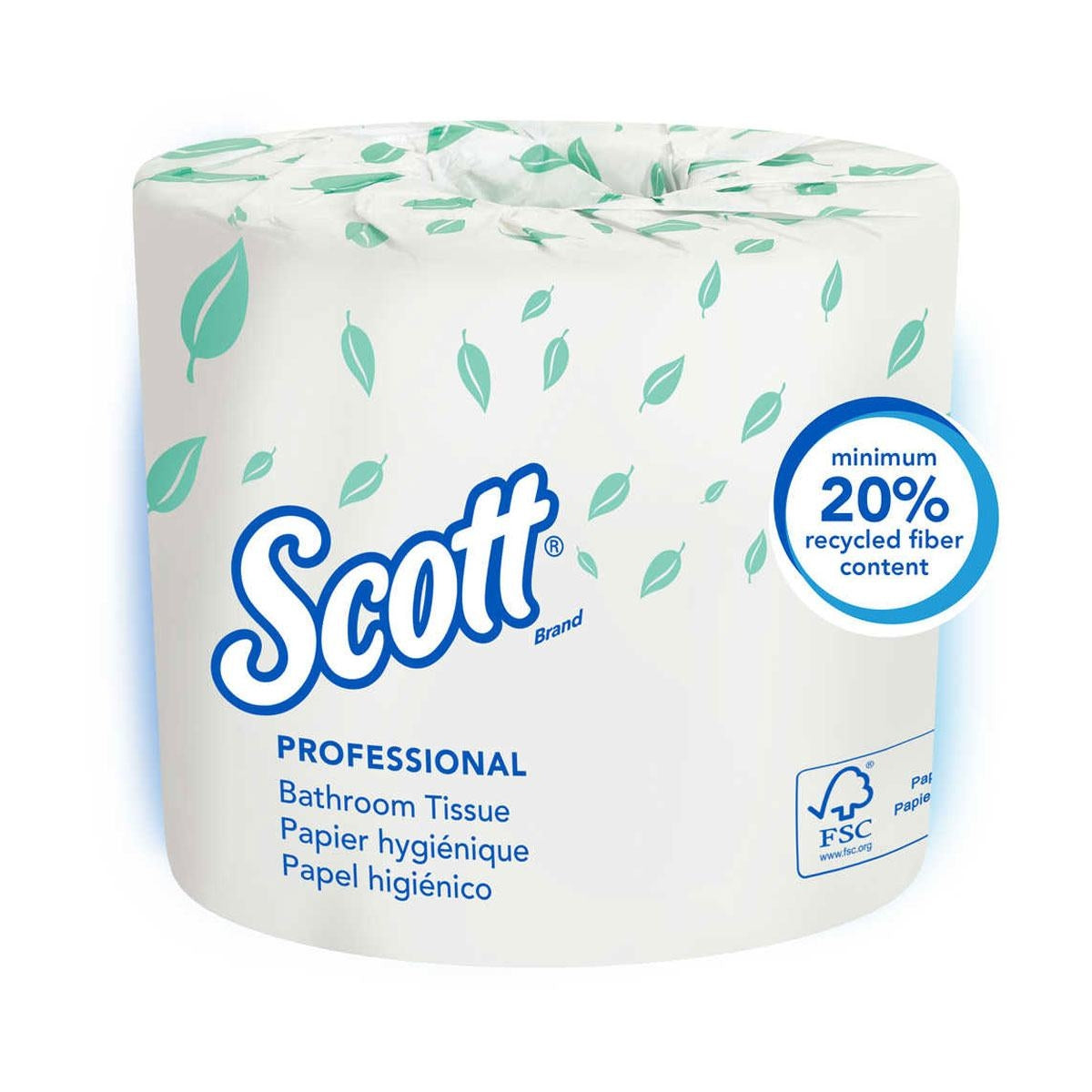 Scott® #04460 Essential 2-Ply Toilet Paper (4.1" x 4.0" | 550 Sheets ...