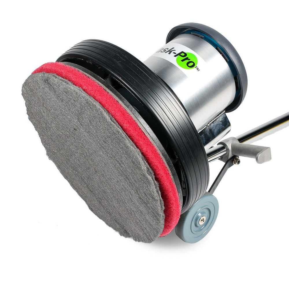 20" Texsteel Pressed Steel Wool Floor Pads (Grades #0000 - #3) - Case ...