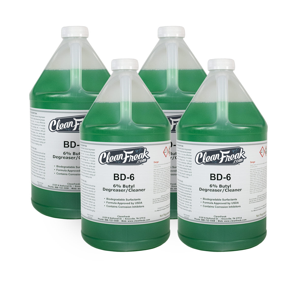 CleanFreak® ‘BD-6’ 6% Butyl Degreaser & Cleaner (1 Gallon Bottles) - Case of 4 — CleanFreak.com