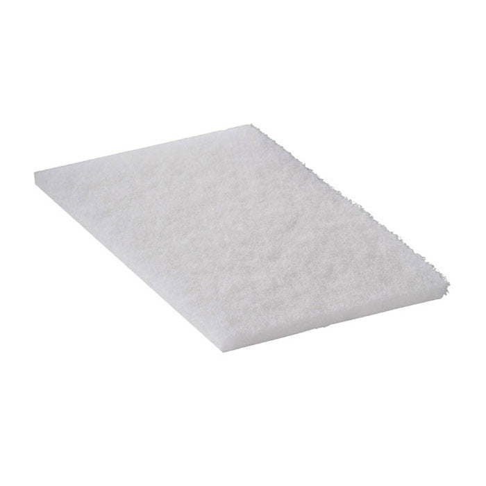 6" x 9" White Light Duty Handheld Scrubbing Pads (#510110) - Case of 60 ...